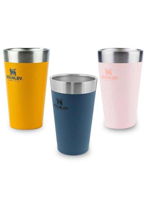 Kit 3 Copos Térmicos de Cerveja Stanley Beer Pint 473ml Azul - Esporte ...
