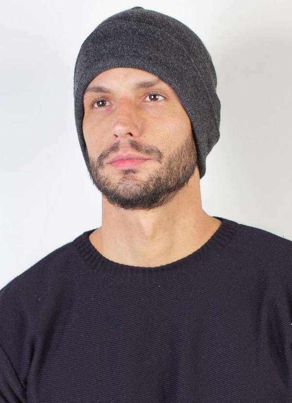 Gorro Masculino de Malha 50449 Chumbo - Enluaze