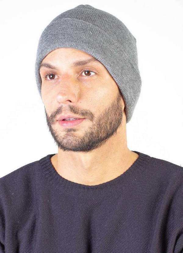 Gorro Masculino de Malha 50449 Cinza - Enluaze