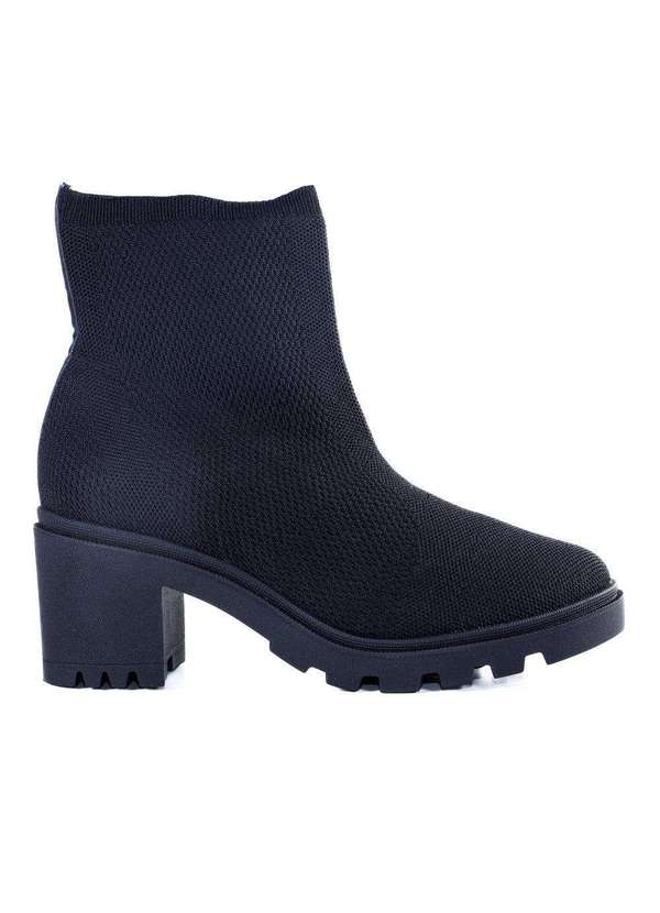 Bota Feminina Zariff Salto Tratorado 5618-095 Preto Preto - Zariff