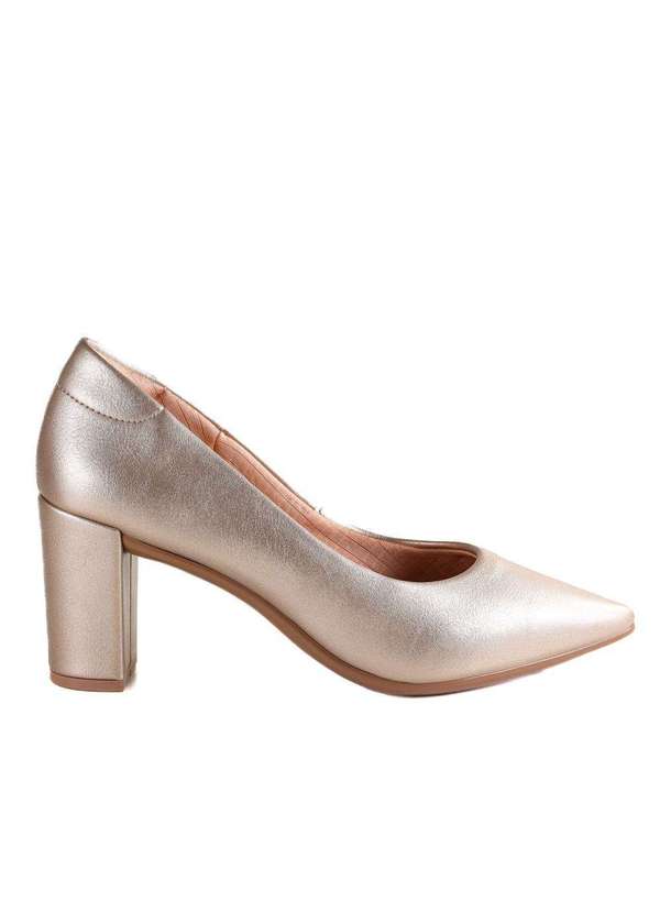 Scarpin Feminino Zariff Casual 1544-001 Champagne Dourado - Zariff