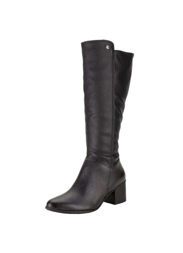 Bota Feminina Cano Alto Bottero 346903 - Preto - Clovis Calcados