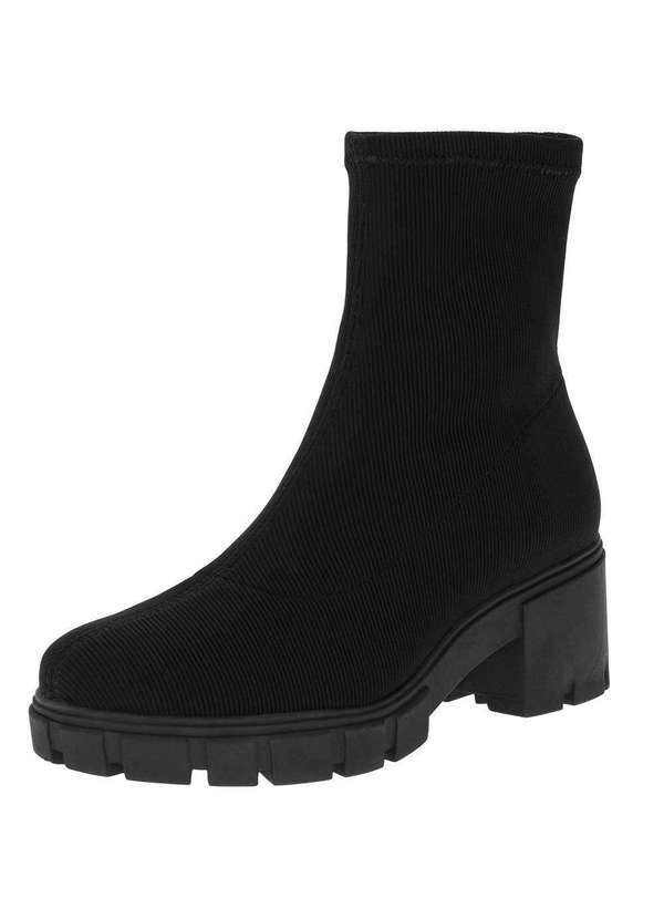 Bota Feminina Cano Baixo Via Marte 001004 - Preto - Clovis Calcados