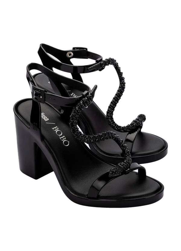 Melissa Snake Block Bo.Bô 35775 - Preto - Clovis Calcados