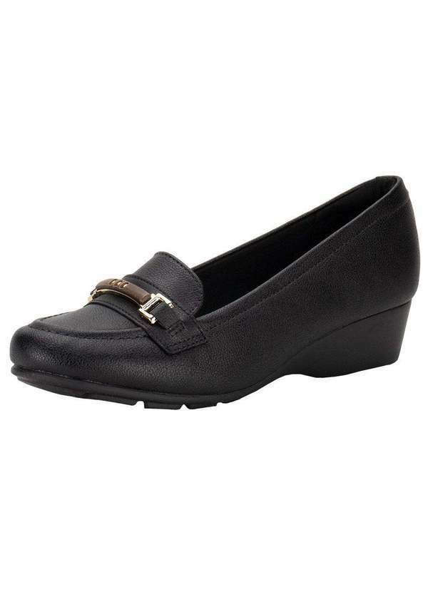Sapato Feminino Anabela Modare - 7014287 - Preto - Clovis Calcados