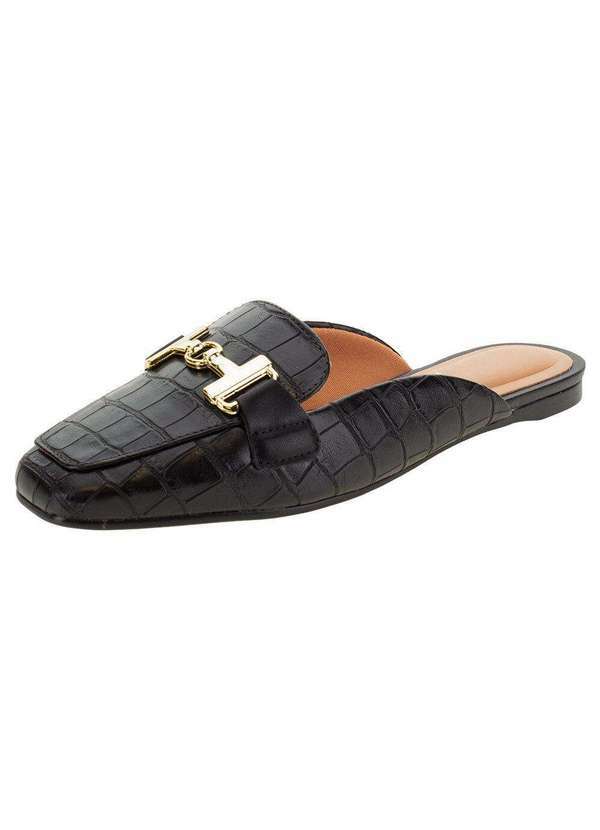 Sapato Feminino Mule Vizzano - 1369101 - Preto/Croco - Clovis Calcados