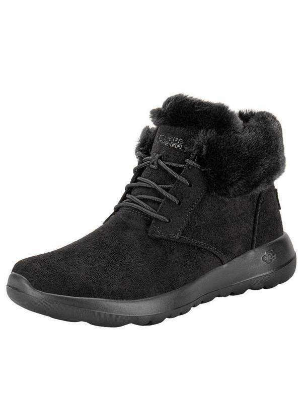 Tênis Feminino Abotinado On The Go Joy Skechers 144012 - Preto/Camurça ...