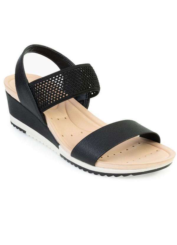 Sandália Anabela Modare Md22-712310 Preto/Bege - Alex Shoes
