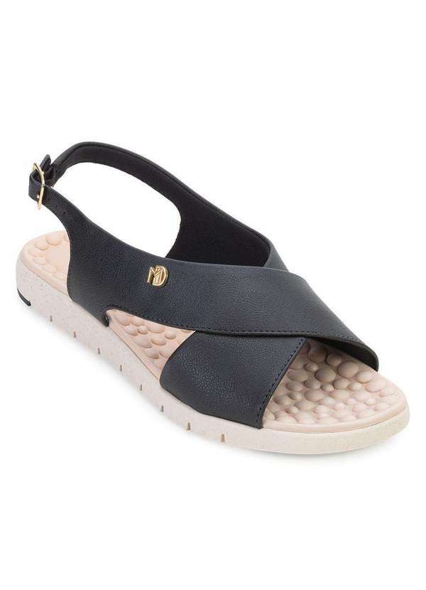Sandália Modare Md24-71622 Preto/Creme - Alex Shoes