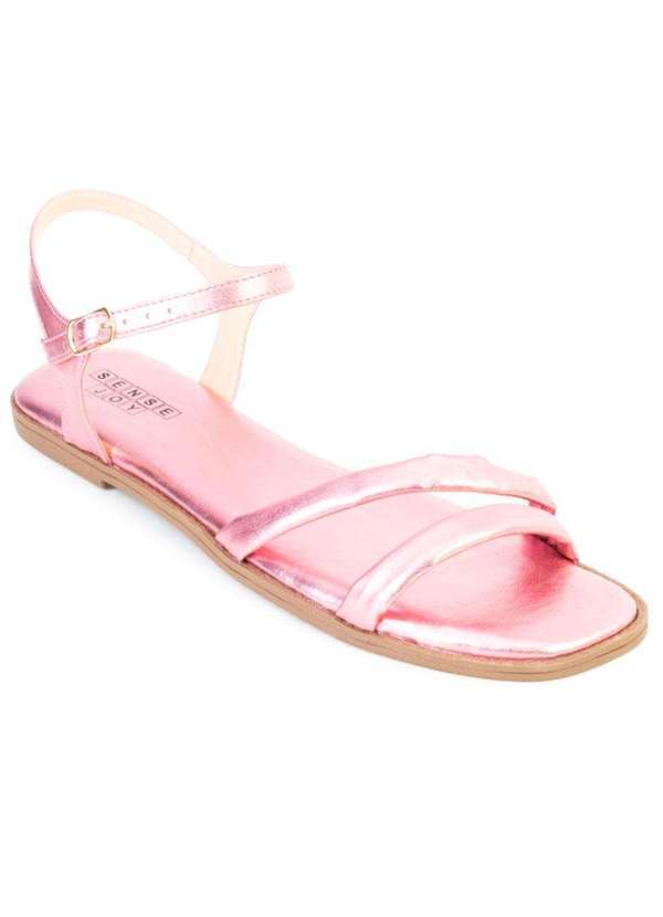 Sandália Rasteira Sense Joy Af22 Aniza22 Rosa Alex Shoes