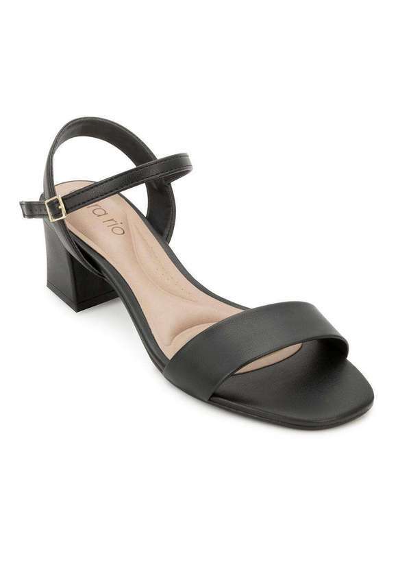 Sandália Salto Beira Rio Br25-85361 Preto/Nude - Alex Shoes
