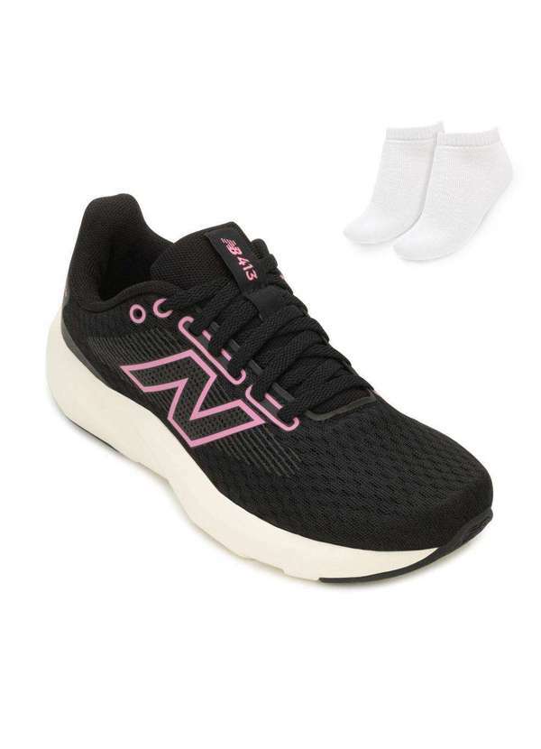 Tênis New Balance Pr e Meia Nb25-413v3 Preto/Rosa - Alex Shoes