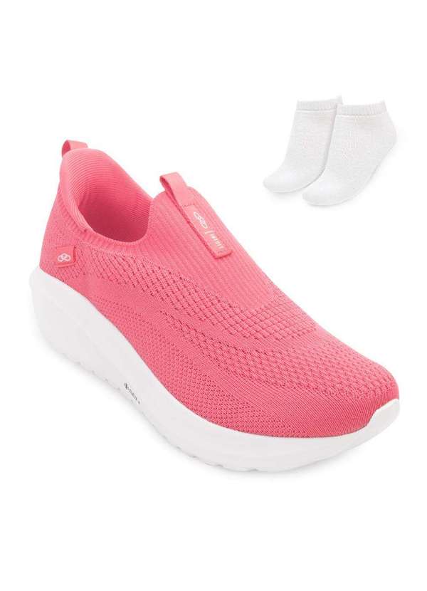 Tênis Olympikus Intuit e Meia Op24 Rosa/Branco - Alex Shoes