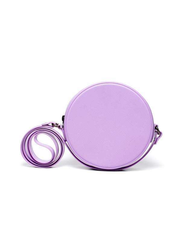 Bolsa Feminina Transversal Mini Bag Ziper Redonda Moderna Lilás ...