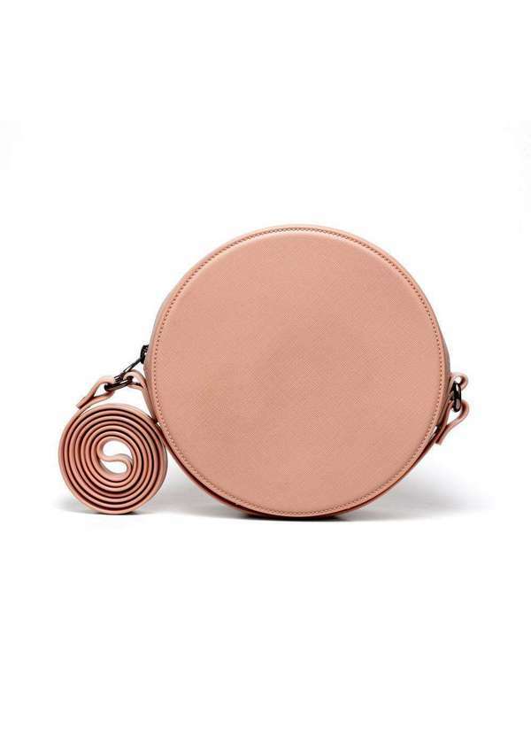 Bolsa Feminina Transversal Mini Bag Ziper Redonda Moderna Nude ...