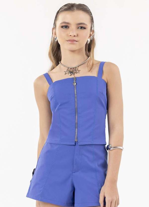 Conjunto Azul com Zíper Juvenil Bobbylulu Azul - Vim Vi Venci