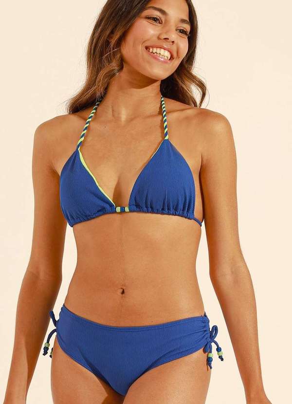Bíquini Menina Azul Royal Poah Noah Azul - Vim Vi Venci