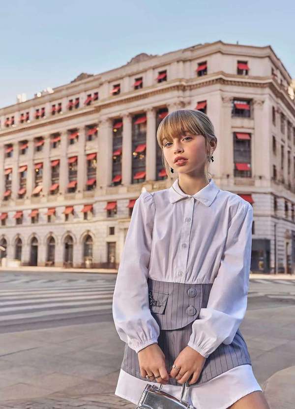 Camisa Branca Vestido Vic&Vicky Branco - Vim Vi Venci