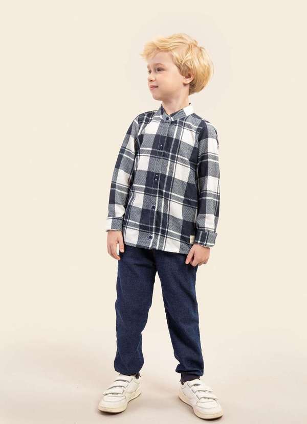 Calça Jeans Algodão Azul Marinho Bugbee Azul Marinho - Vim Vi Venci