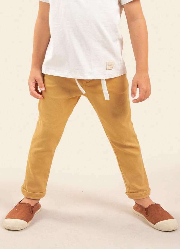 Calça Sarja Moletom Infantil Bugbee Estampado - Vim Vi Venci