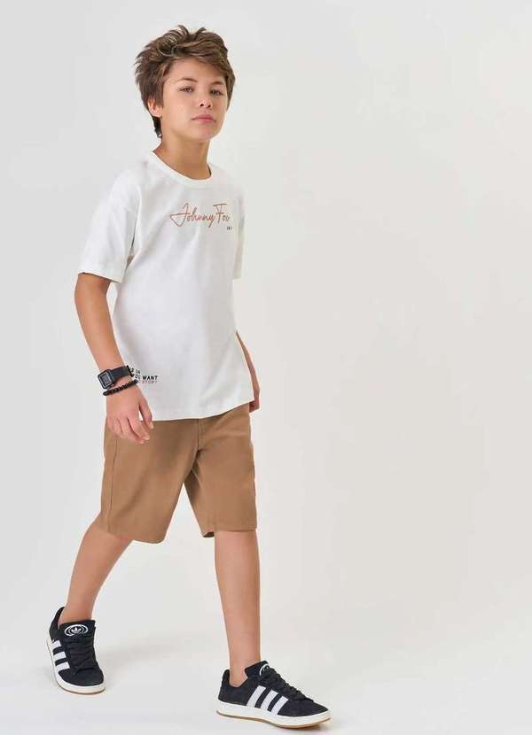 Conjunto Infantil Johnny Fox Menino Branco - Vim Vi Venci