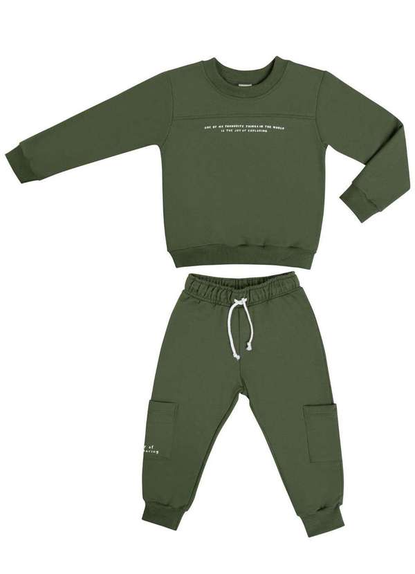 Conjunto Moletom Infantil Menino Verde Have Fun Verde - Vim Vi Venci