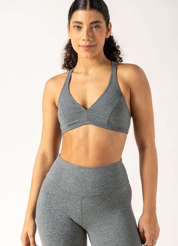 Top Básico Mescla Clara Cinza - Apneia