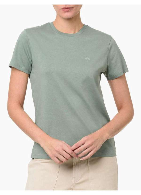 Camiseta Feminina Logo Ômega - Verd Verde - Calvin Klein