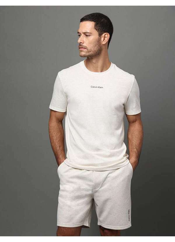 Bermuda Masculina Linen Lounge Calvin Klein Underwear - Off White ...