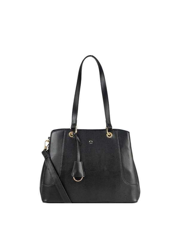 Bolsa Ombro Lezard Le Postiche Preto - Le Postiche Oficial