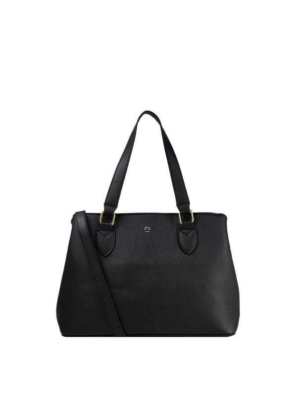 Bolsa Ombro Saffiano Le Postiche Preto - Le Postiche Oficial