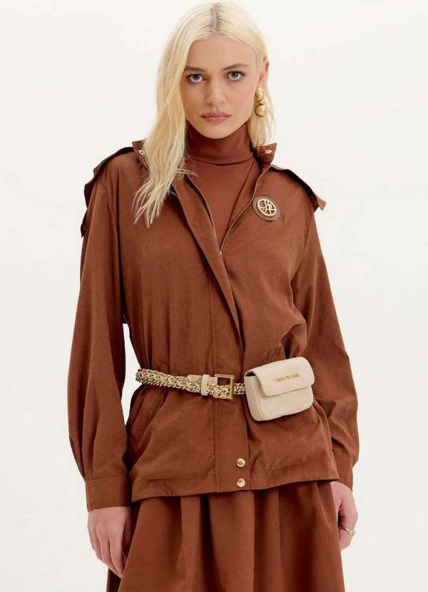 Parka Alongada com Capuz A1409 - Lanca Perfume Oficial