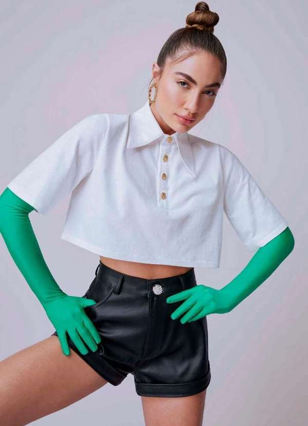 Short Hot Levemente Evasê 00003 - Lanca Perfume Oficial