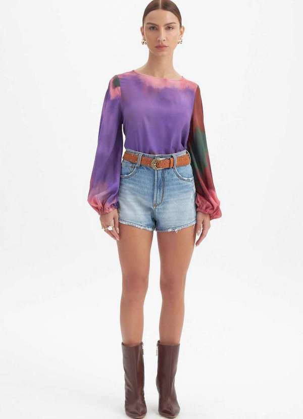 Short Jeans Relaxed High A0004 - Lanca Perfume Oficial