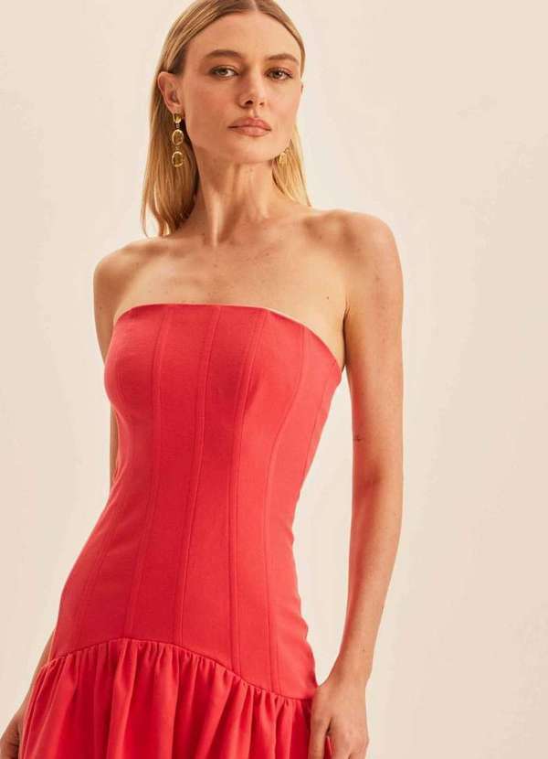 Vestido com Saia Evasê 10009 - Lanca Perfume Oficial