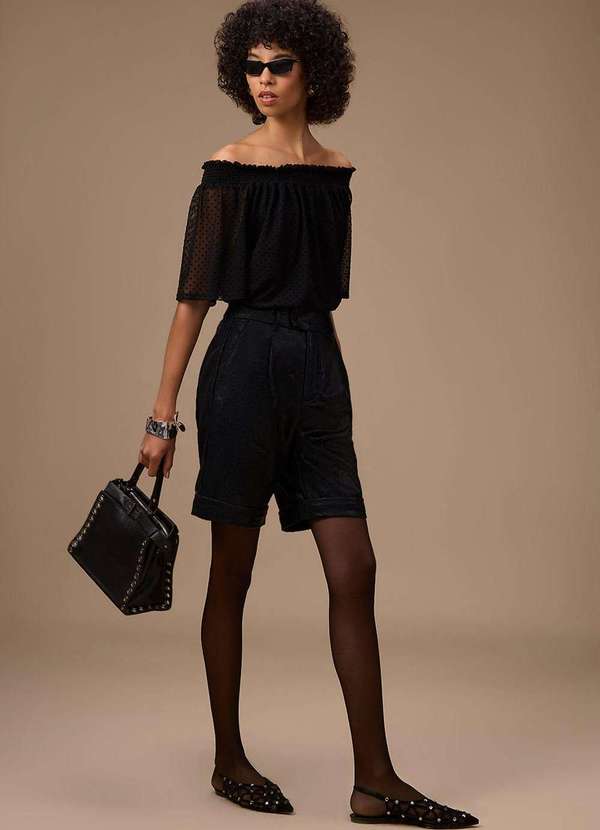 Bermuda Maria.Valentina Reta Alta P Preto - Maria.Valentina