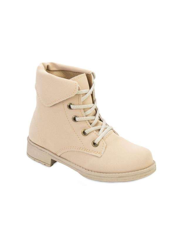 Bota Coturno Via Bag Infantil Vb23-080 Bege - Tenishoes