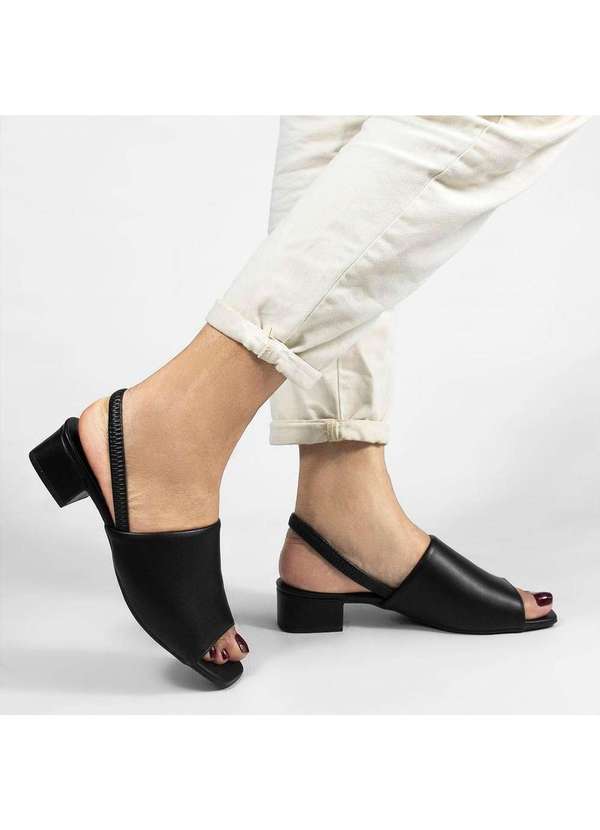 Sandalia Zatta Confort Anastacia Preto - Zatta Calcados