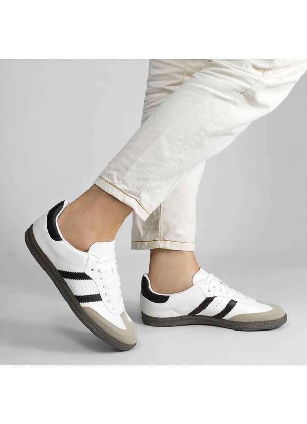 Tenis Zatta Casual Duas Listras Andressa Preto - Zatta Calcados