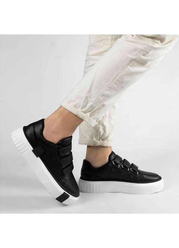 Tenis Zatta Feminino Sola Alta Mary Preto - Zatta Calcados