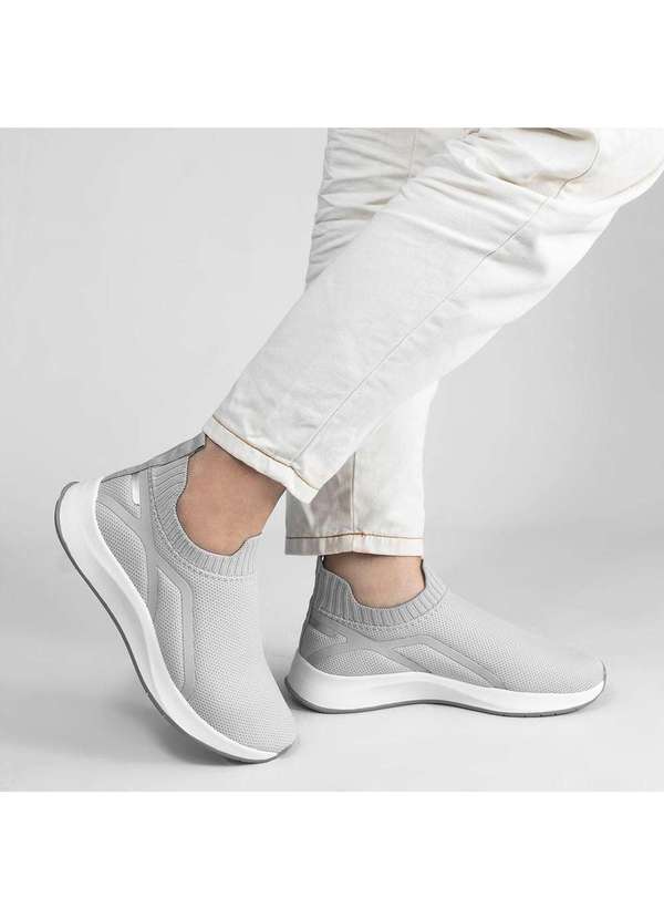 Tenis Zatta Knite Liso Liz Cinza - Zatta Calcados