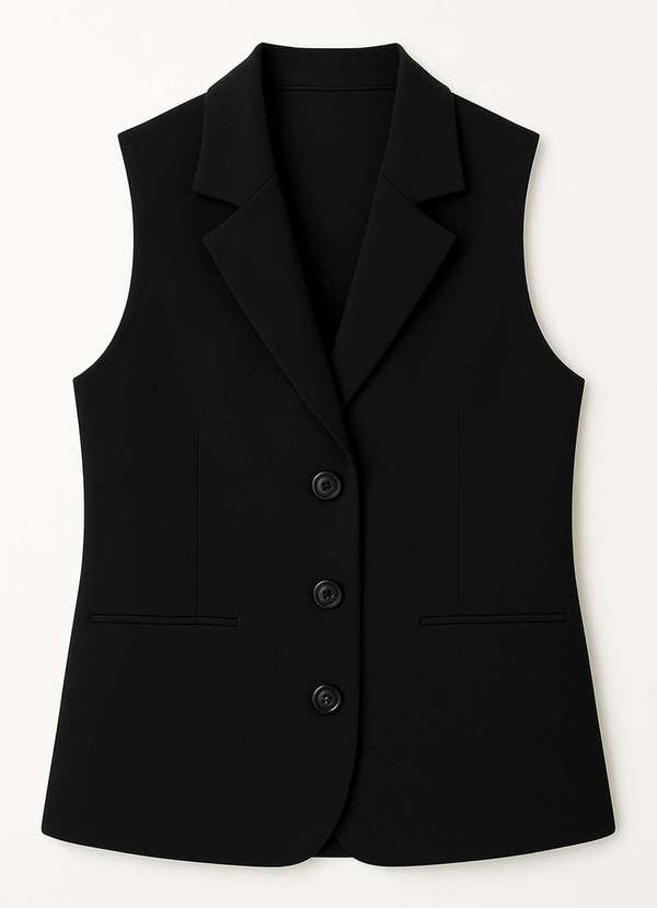 Colete Barra Lisa Preto - Ritmi Studio