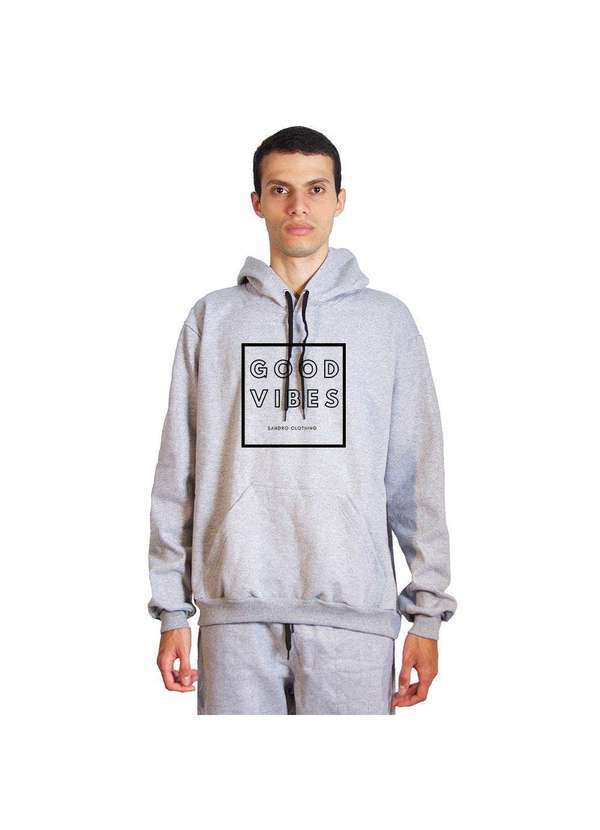 Moletom Agasalho Sandro Clothing Good Vibe Cinza Cinza - Sandro Moscoloni