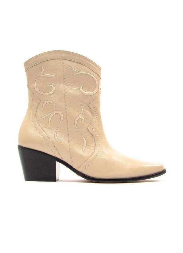 Bota Western Couro Creme Cecconello 2146005-3 Unica - Cecconello