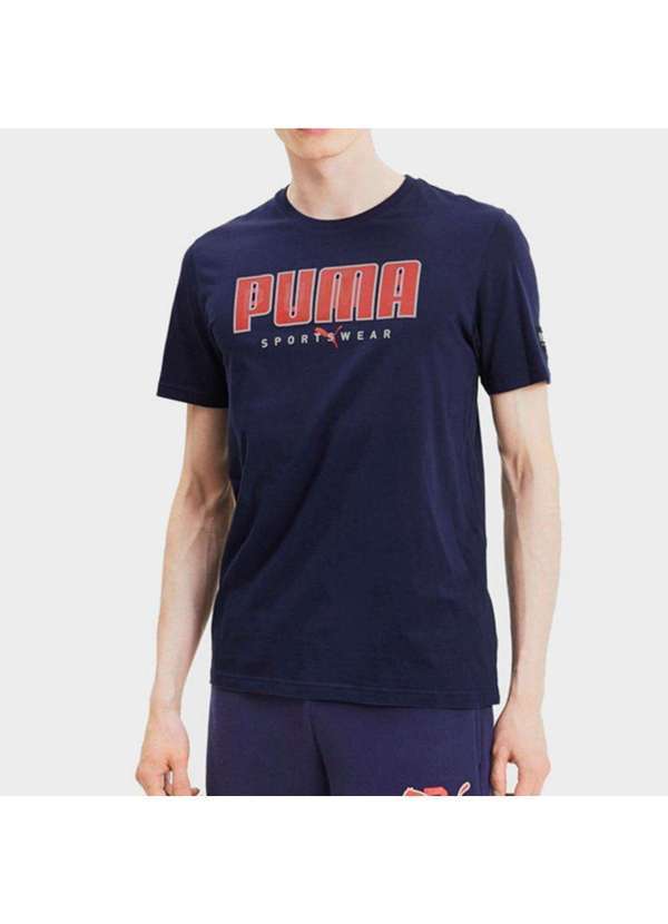 Camiseta Puma Athletics Masculina Azul - Paqueta