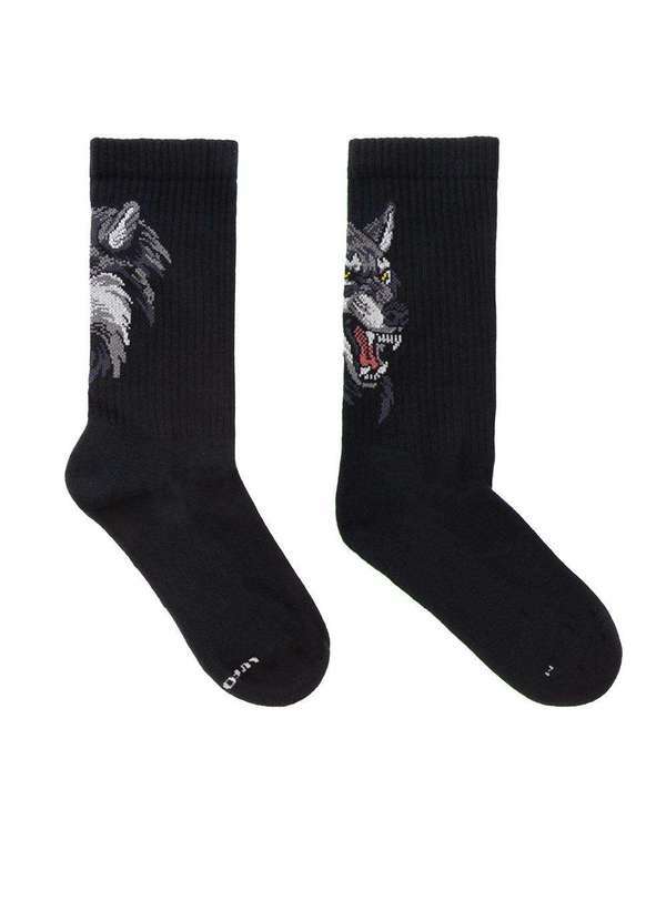 Meia Cano Alto Lupo Urban 39 Ao 43 Lobo Preto Colorido - Studio Z
