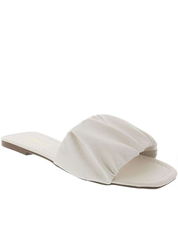 Rasteira Gabriela Drapeada Off White Off-White - Studio Z