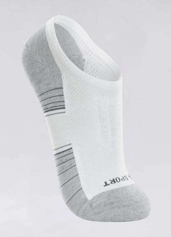 Meia Esportiva Invisível Lupo 3270-073 1120-Branca - Meias Sao Jorge