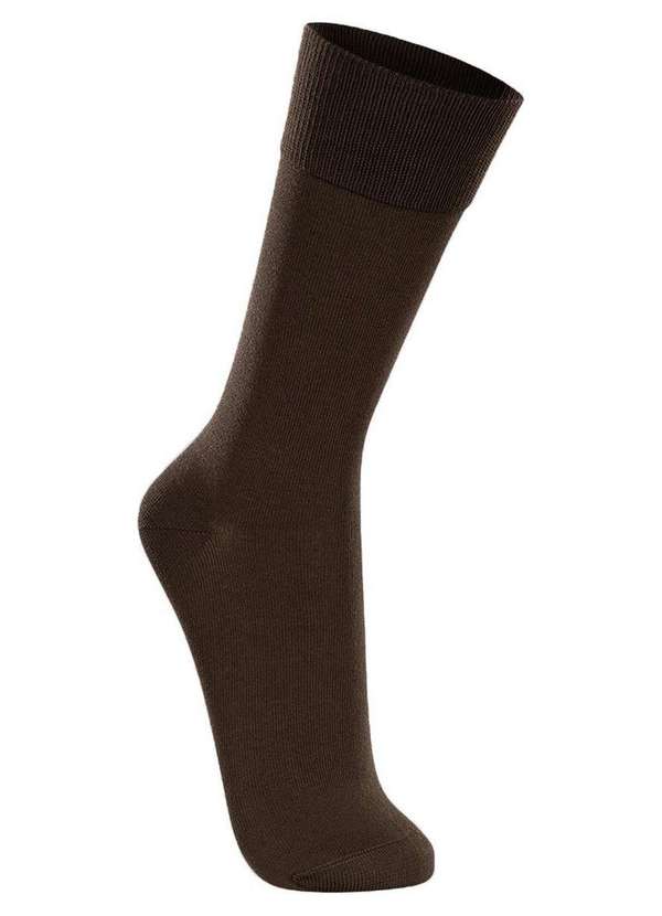 Meia Social Lupo 1795-001 7570-Cafe- - Meias Sao Jorge