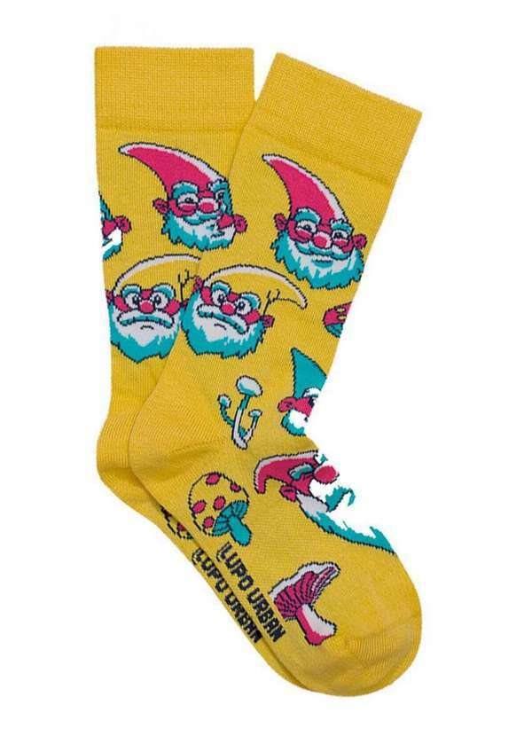 Meia Infantil Gnomos Lupo 16865-021 3510-Amarelo - Meias Sao Jorge